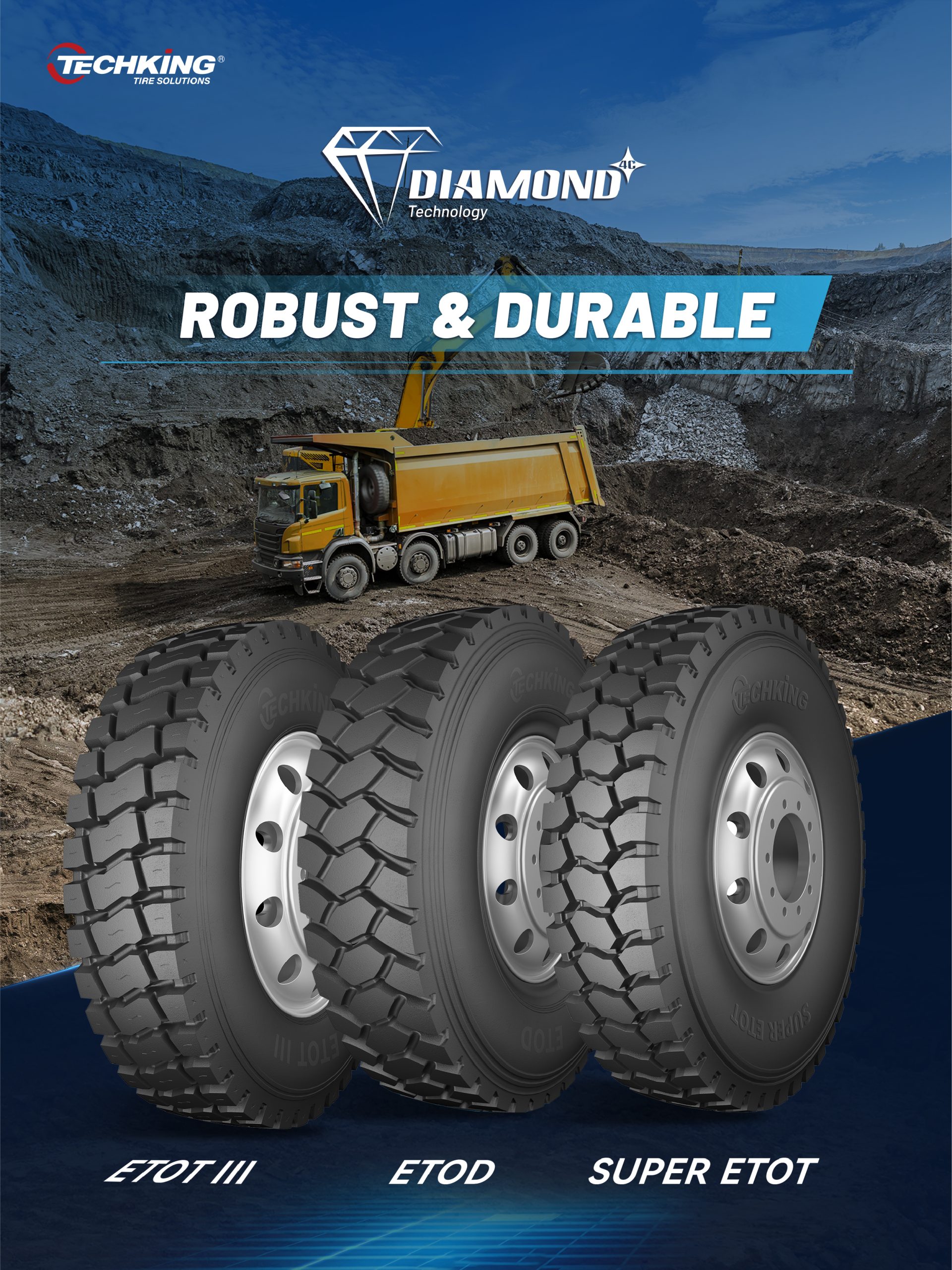 Diamond 4C Tire Technology for TECHKING TBR Off-Road Tires